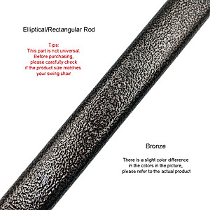 Timyrimy 90cm/35.4inch Garden Swing Replacement Bars, Bronze Metal Elliptical/Rectangular Rods for Hanging Swing Seat to Frame(2PCS/CTN)