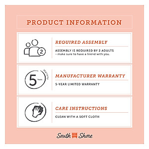 South Shore Libra Platform Bed, Twin, Pure Black