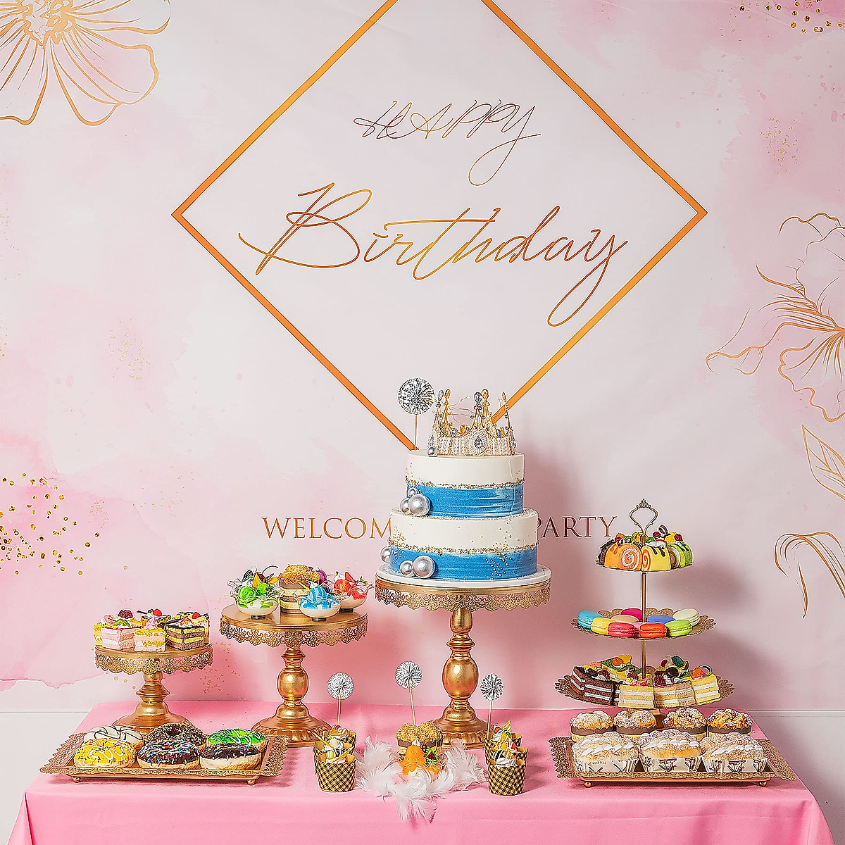 Cake Stand Set Cupcake Tower for Graduation Party Dessert Table Wedding Baby Shower Birthday Tea Party Anniversary Christmas Antique European Decoration 6Pcs