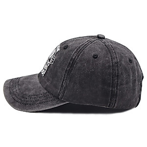Vintage 60th Birthday Gifts Baseball Cap, Funny Embroidered Adjustable Washed Cotton Hats for Men Women Black
