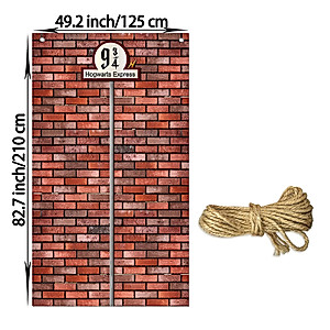 Brick Wall Backdrop,Platform 9 and 3/4 King's Cross, Photo Booth Props Brick Wall Background, Suitable for Outdoor and Indoor use, Fan Love, Birthday Gifts, Party Supplies.