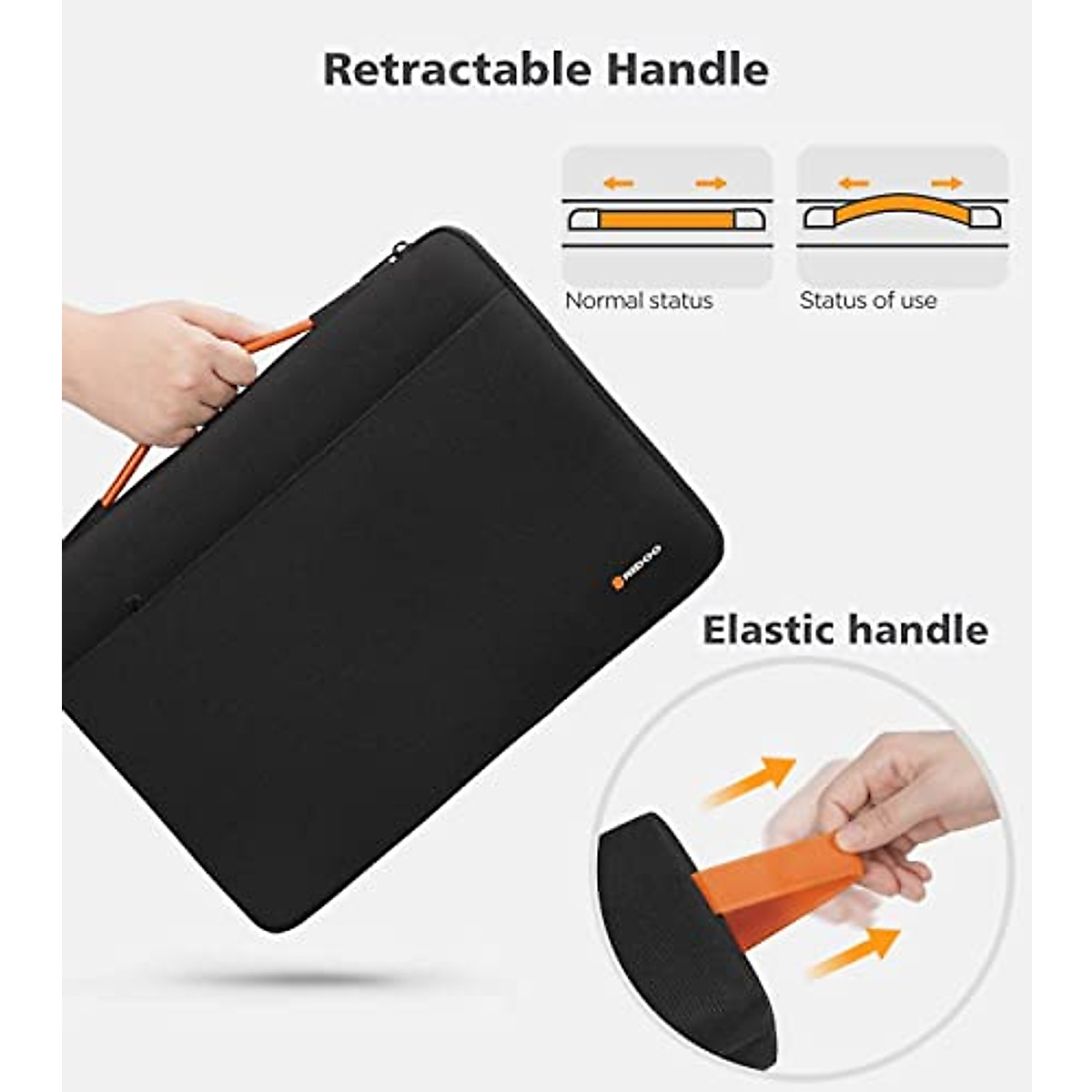 NIDOO Laptop Sleeve 15.6 inch Computer Bag for 15.6" Lenovo Legion 5 / Legion Slim 7 / ThinkPad T15 E15 / 16" Legion 7i / Legion 5 Pro / IdeaPad 3i / 16.1" Gaming 16 / Acer Dell Carrying Case, Black