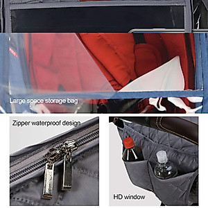 SONGYDZ Baby Stroller Cover Winter Universal Stroller Windshield Rain Cover to Keep Baby Travel Weather Warm Shield Stroller Cover for Pushchair (Red)