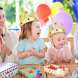 NUOBESTY Golden King Crowns, Delicate Birthday Crown Hat for Kids Birthday Baby Shower Party Photo Props