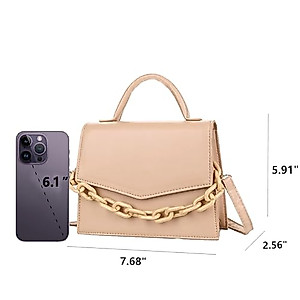 BIBDOO Mini Purses for Women Small Handbag Cute Crossbody Bag (Khaki)