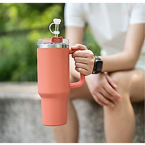 Silicone Spill Proof Stopper Set and Replacement Straws for Stanley H1.0 40oz 30oz Tumbler, Yoelike Reusable Clear Straws Leak Proof Straws Topper Accessories for Stanley Mug Cup