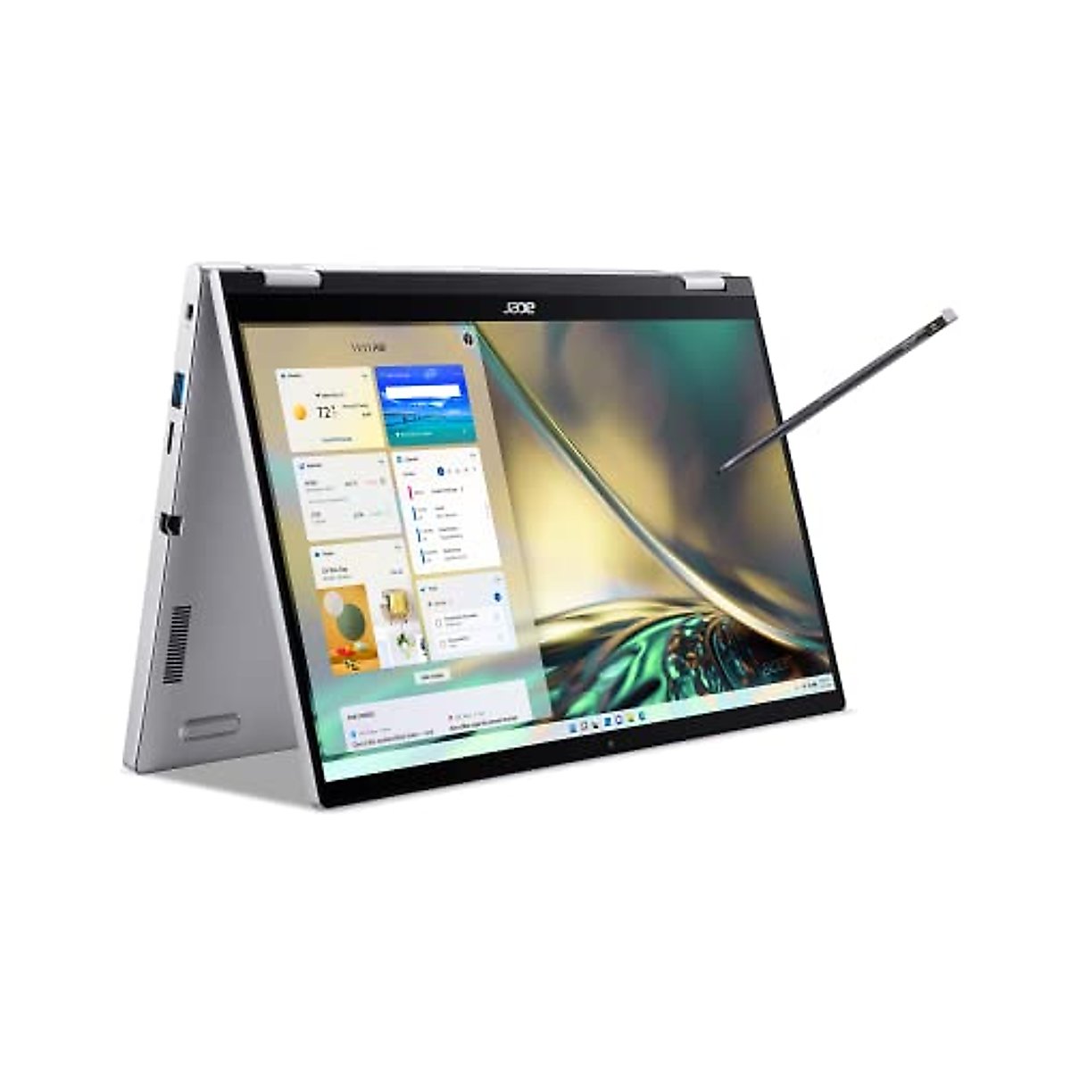 Acer Spin 3 Convertible Laptop | 14" 1920x1080 IPS Touch Display | Intel Core i5-1235U | Intel Iris Xe Graphics | 8GB LPDDR4X | 512GB PCIe Gen 4 SSD | WiFi 6 | Dockable Active Stylus | SP314-55N-53GS