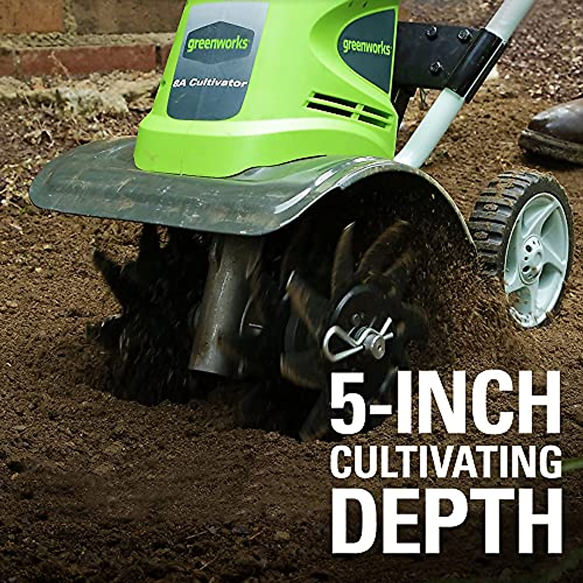Greenworks 8 Amp 10-Inch Corded Tiller, 27072