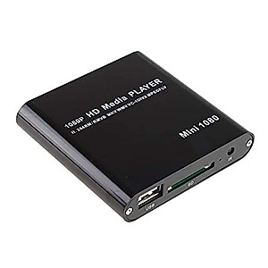 AGPtek Black Mini Full HD 1080P Digital Streaming Media Player-MKV/RM-SD/USB HDD-HDMI CVBS YPbPr