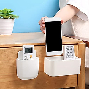 Cabilock 4pcs Floating Shelf Wall Mounted Plastic Storage Organizer Bin, Makeup Organizer Adhesive Bathroom Organizer Ledge Shelf for Home Decor, Kitchen, Bathroom, Office, Bedroom, Room