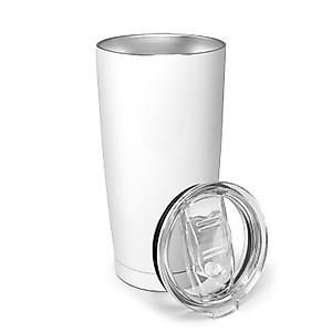 iPick Image for Ford Bronco in Red Color 20 oz Dual-Wall Insulated Stainless Steel White Travel Tumbler
