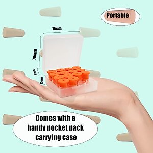 targeal Earplugs,Noise Cancelling Earplugs with Portable PVC Case, Highest NRR 33dB Soft Form Earplugs, Reusable Sound Blocking Earplugs for Snoring, Travel, Work, Studying-4