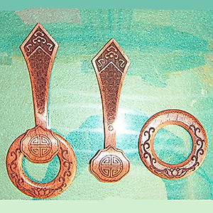 Brown Wenge Wood Buddhist Monk Accessories Hook and Ring Set for Robes