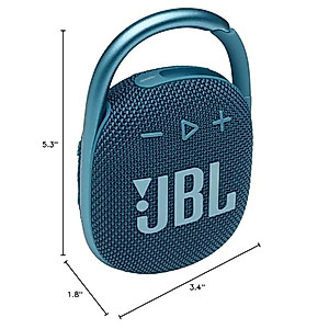 JBL Clip 4 - Portable Mini Bluetooth Speaker - Blue (Renewed)