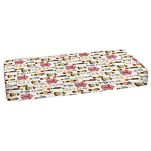 Lyzelre Circus Fitted Crib Sheet,Circus Bear Monkey Animals Merry Go Round Magic Classic Celebration Print Microfiber Silky Soft Toddler Mattress Sheet Fitted,28"x 52"x 8'',Baby Sheet for Boys Girls