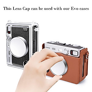 Rieibi Lens Cap for Fujifilm Instax Mini Evo, Fuji Mini Accessories for Fuji Instax Mini Evo Lens Cover, Anti-Scratches Aluminum Mini Evo Lens Cap with Flocking Internal