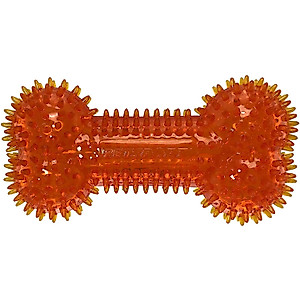 PetSport 7.5" Gorilla Spiky Squeaker Bone Dog Toy - Large | Vanilla Scented Super Durable TPR Rubber That Floats | Helps Maintain Dental Health for Your Pet, Colors Will Vary