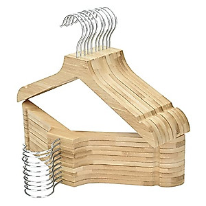 FairyHaus Kids Wooden Hangers and Bamboo Baby Hangers 40 Pack