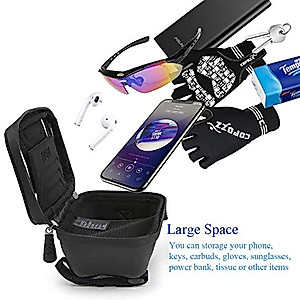 Bike Phone Mount Bag, Waterproof Bicycle Cycling Top Tube Handlebar Phone Holder Pouch Front Frame Storage Bag for iPhone 11 12 13 Pro Max, Galaxy S22 S21 Ultra S20 FE A12, Google Pixel 6, OnePlus 9 8