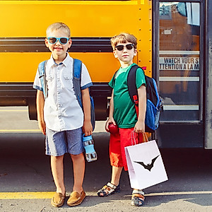 Cihooz White Gift bags 50Pcs White Paper Bags With Handles Bulk 8X4.75X10.5 Paper Bags for Business,Shopping,Retail,Party Favor,Wedding,Thank You Gift Bags Bulk