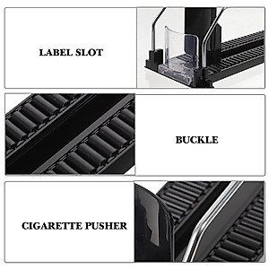 Hemobllo Drinks Organizer for Fridge- Refrigerator Bottle Can Organizer Adjustable Beverage Organizer Glide Pusher Drink Sliding Organizer for Vending Machine Refrigerator