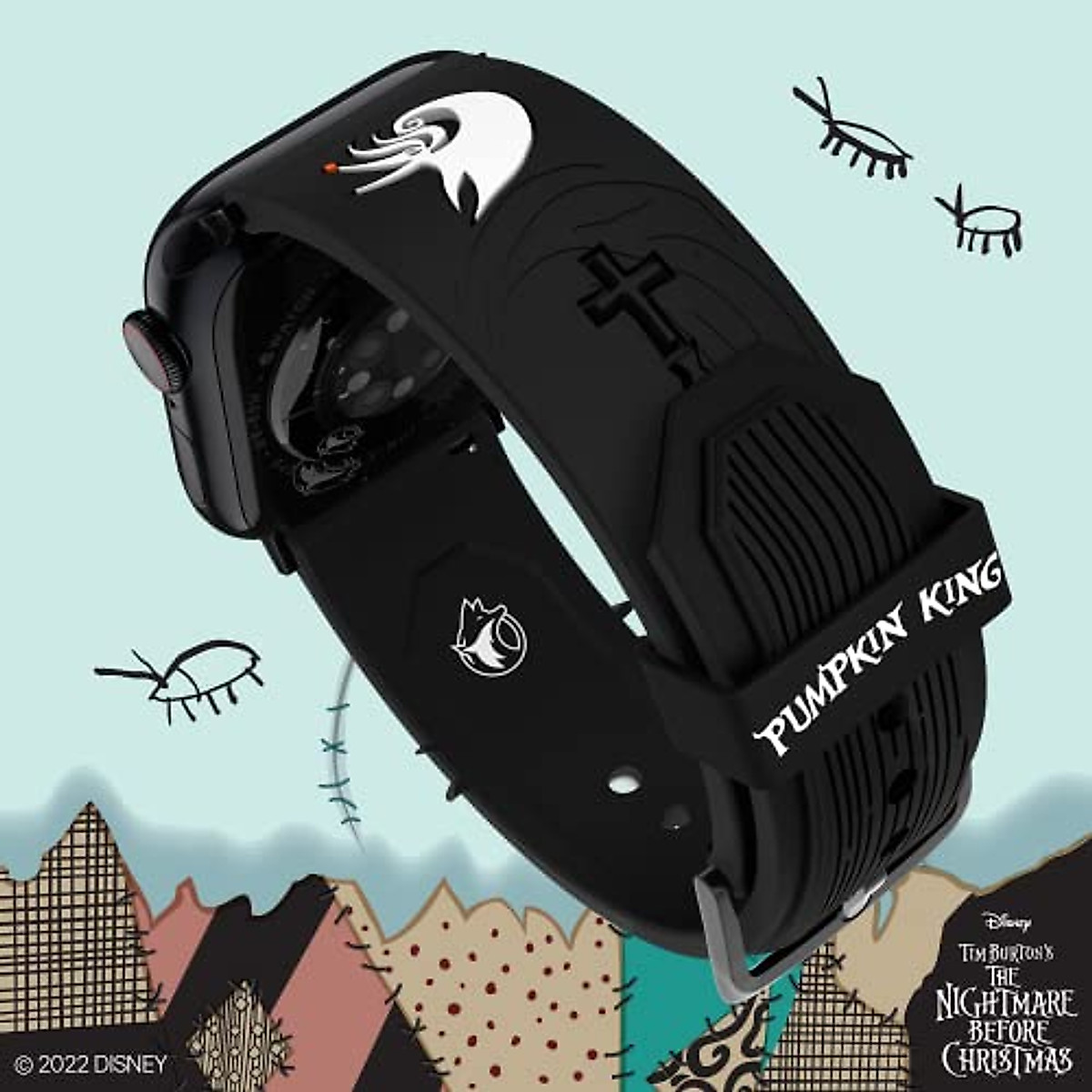 The Nightmare Before Christmas Smartwatch Band Collection - Officially Licensed, Compatible with Every Size & Series of Apple Watch (not included)
