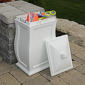 Mayne Mansfield Multi-Purpose Storage Bin - 20in x 20in x 38in - 45 Gallons of Storage Capacity - Polyethylene (5861-W)