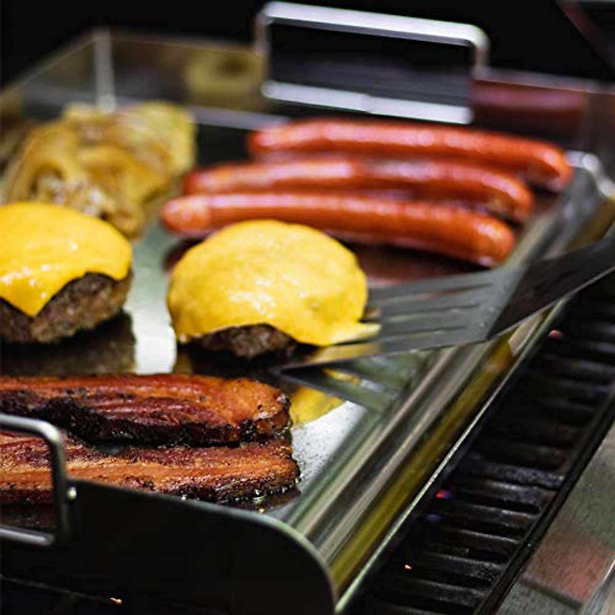 Charcoal Companion CC3500 Stainless Steel Pro Grill Griddle