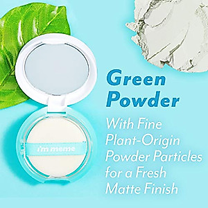 I'm Meme Compact - Tone-up Pact | Pink Blur Effect, Mattify Skin, Pressed Powder, 0.35 Oz + Compact - Oil Cut Pact Bundle