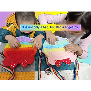 Pop Purse It Crossbody Girl, Lady Handbag, Large Pop Shoulder Purse for Kids(Cylinder Blue)