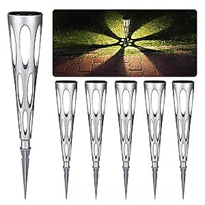 Solar Pathway Lights 6 Pack LED Waterproof Solar Outdoor Landscape Lighting Bright Solar Lights Outdoor Up to 12 Hrs Long Last Solar Garden Lights Solar Power Walkway Light for Patio Yard and Pathway