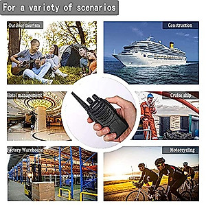 pxton Two Way Radios Long Range for Adults with Headphones, Walkie Talkies 16 Channel Handheld 2 Way Radio Rechargeable with Flashlight Li-ion Battery and Charger（8 Pack）