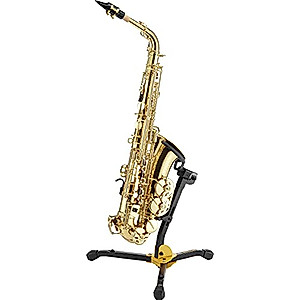 Hercules Stands DS630BB Alto/Tenor Saxophone Stand with Auto Grip, Black