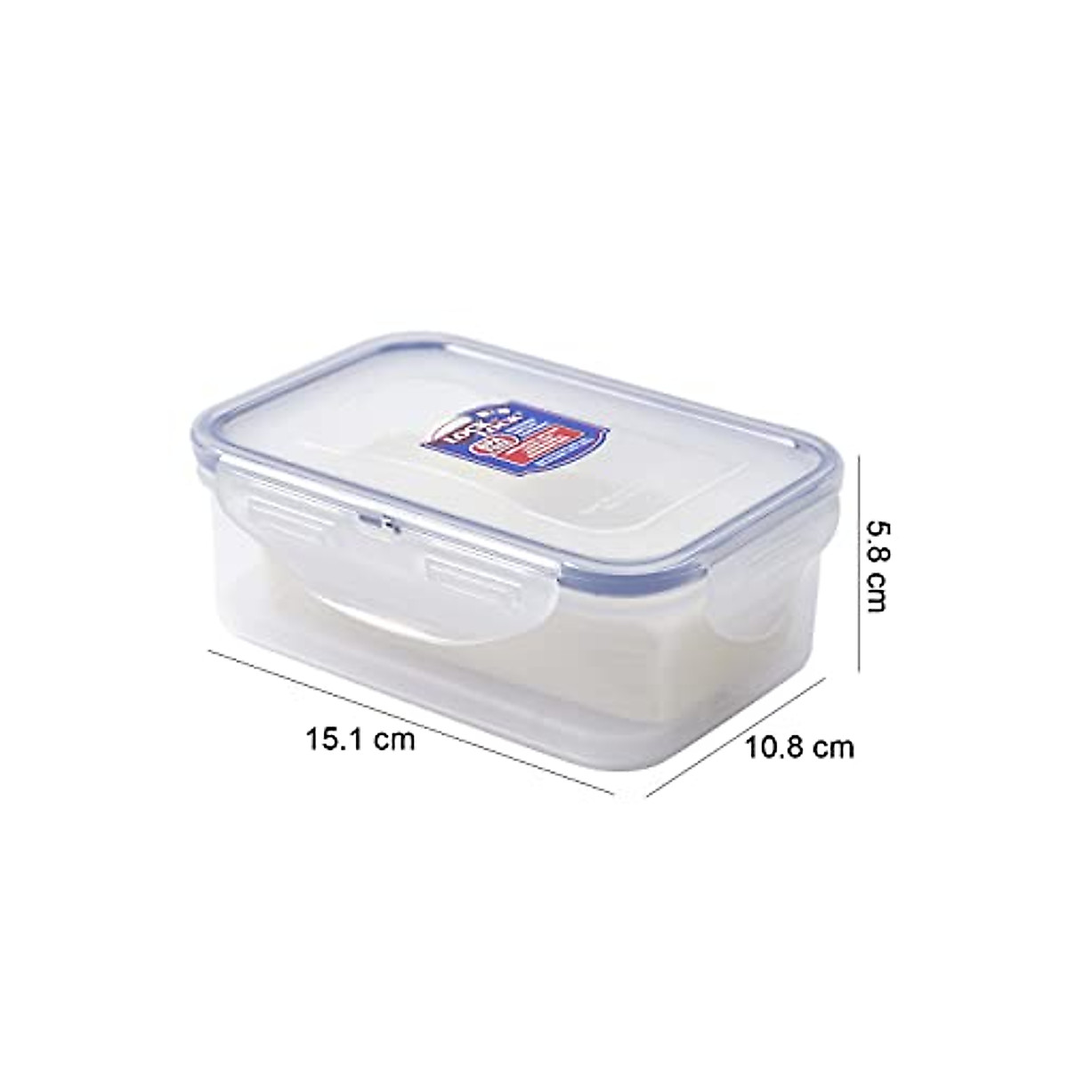 LocknLock Easy Essentials Rectangular Butter and Cheese Container Food Container, Small, 15.0 Ounce - Clear