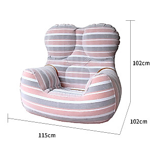 Baiao Inflatable Chair Sofa, Inflatable Couch Outdoor Air Sofa, Blow Up Couches for Home Garden Camping Travel(Coffee)
