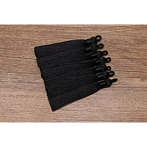 Tupalizy 10PCS Handmade Soft Silky Tassels with Hanging Loop for Bookmarks Keychains Earring Bracelets Jewelry Making Souvenir Graduation Clothing Sewing Gift Tag Art DIY Craft Projects (Black)