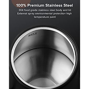 Electric Gooseneck Kettle With Variable Temperature Control, One-key Control All Functions, Pour-Over Coffee Kettle and Tea Kettle, 1200W Quick Heating, 0.8L, Built-in Stopwatch, Matte Black