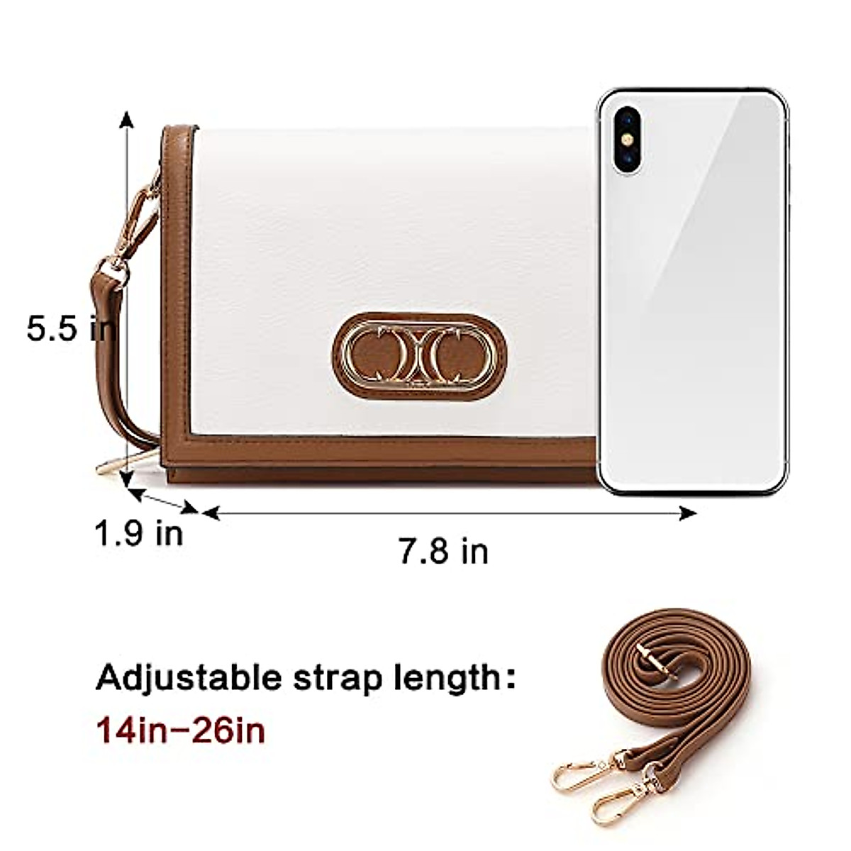 CLUCI Small Crossbody Bag for Women Leather Cellphone Shoulder Purses Travel Vacation Mom Designer Wallet