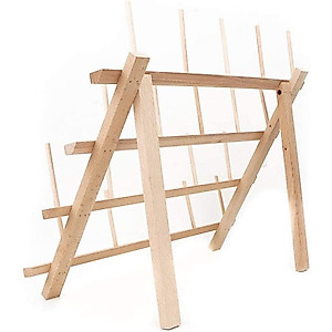 20 Spool Foldable Wooden Thread Rack Holder,Spool Cone Bobbins Stand Thread Organizer Wall Mount Yarn Storage Spool Holder Machine Sewing Embroidery Quilting Storage Holder,Sewing Craft Tools