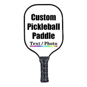 iPrint Personalized Custom Pickleballs Paddles Design Your Own, Pickleballs Paddles Customized Photo Text Pickleballs Rackets, White