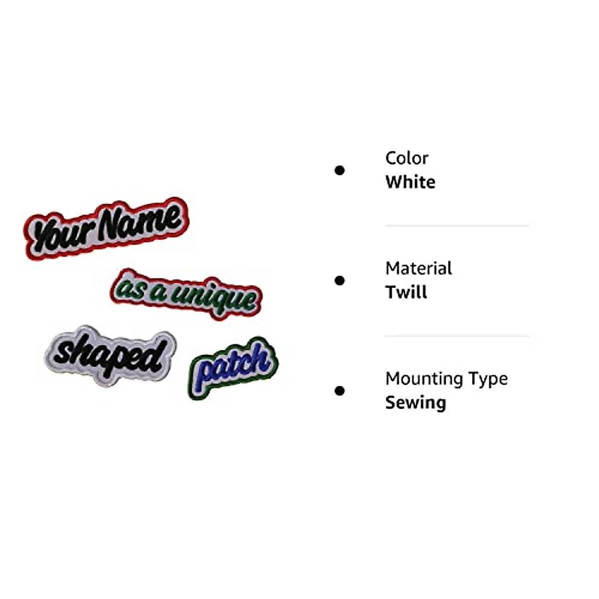 Unique Freehand Border Alphabet Patch Embroidered Iron On/Sew On Personalised