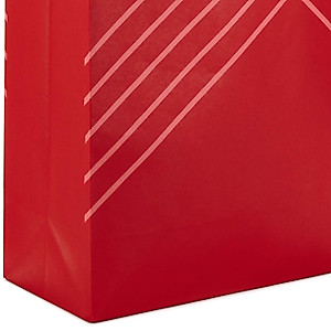 Hallmark 14" Extra Large Red Gift Bags (Pack of 3) for Christmas, Holidays, Birthdays, Graduations, Mother's Day, Father's Day, Valentine's Day, Baby Showers, Weddings