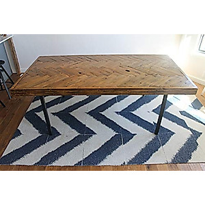 Reclaimed Wood Herringbone Dining Table - Made to Order