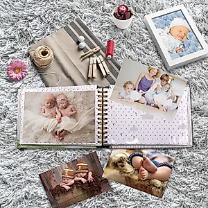 Holoary You Are So Loved Little One Grandma's Brag Book, Small Baby Photo Album 4” x 6” 32 Photos, Woodland Animals Design