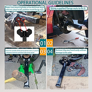 HQPASFY Wheel Hub Removal Tool Compatible with ATD Tools ATD8629 Compatible with All Axle Bolt Hubs (5, 6 and 8 Lug Hubs)