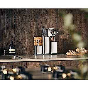 Joseph Joseph CounterStore Kitchen Utensil Holder Knife Block and Cutting Board Set, Stainless Steel