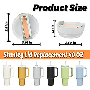EXQUILEG 40 OZ Tumbler Lids Fit for Stanley Cup, Replacement Lids Fit for 40 OZ Stanley Adventure Quencher Travel Tumbler, Spill Proof Tumbler Cover for Stanley Cup Accessories (2 Pack, Pink)