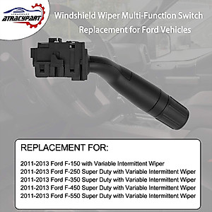 Windshield Wiper Switch Multi-Function Turn Signal Switch | Replacement for 2011-2013 Ford F-150 F-250 F-350 F-450 F-550 Super Duty | Replaces# SW-6874, BC3Z-13K359-BA