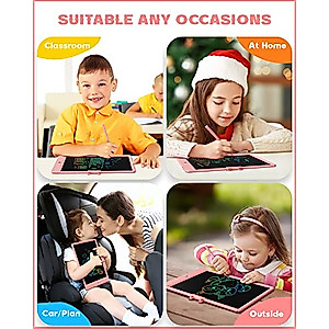 Bravokids Toys for 3-6 Years Old Girls Boys, LCD Writing Tablet 10 Inch Doodle Board, Electronic Drawing Tablet Drawing Pads, Educational Birthday Gift for 3 4 5 6 7 8 Years Old Kids Toddler (Pink)