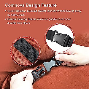 Comnova Griddle Cover for Blackstone Single Shelf Griddle 28 Inch - 600D Flat Top Griddle Cover for Blackstone 2 Burner Waterproof, BBQ Grill Cover for Blackstone 1517, Tailgater and Adventure Ready